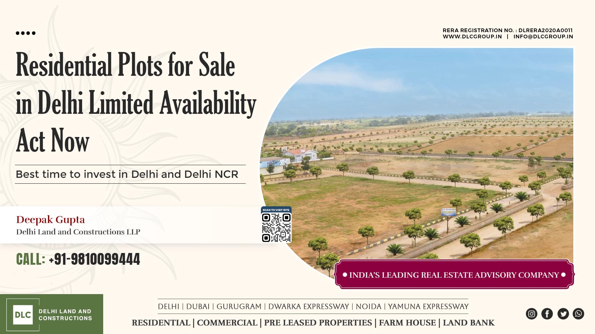 Residential Plots for Sale in Delhi | DLC Group
